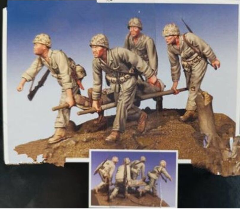 Scale 1/35 Die-Cast Resin Soldier 5-Person Suit Kit Ama Assembly Model ...