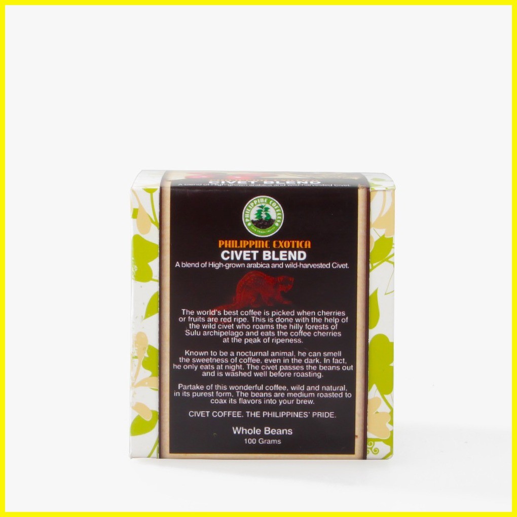 echostore Philippine Exotica Civet Blend Coffee (100g) | Shopee Philippines