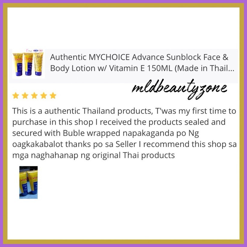 Authentic MYCHOICE Advance Sunscreen Face & Body Lotion w/ Vitamin E ...