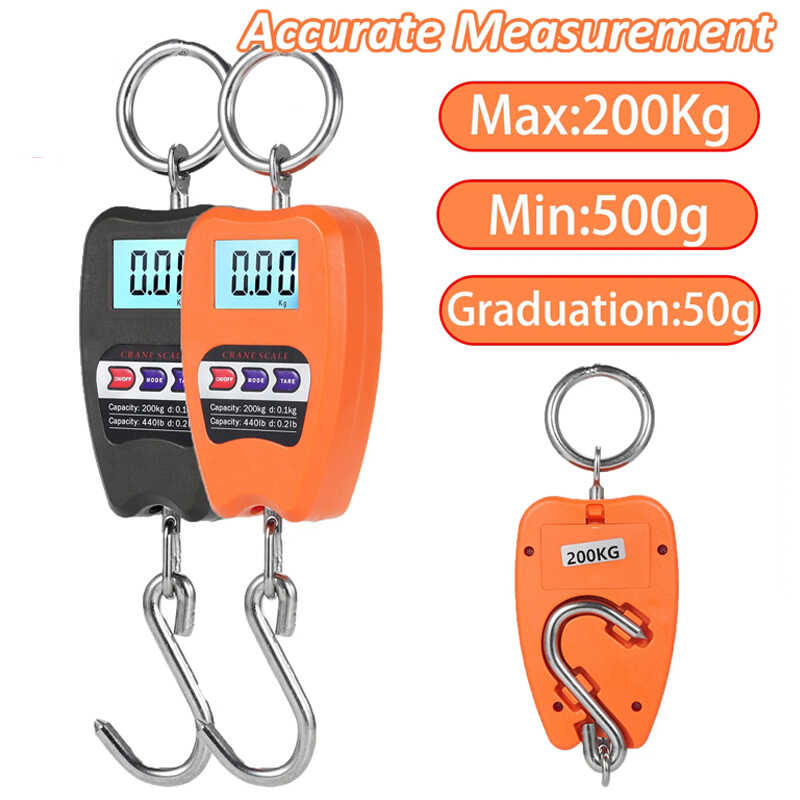 Digital 200KG Crane Industrial Scale Heavy Duty Hanging Hook Handheld ...