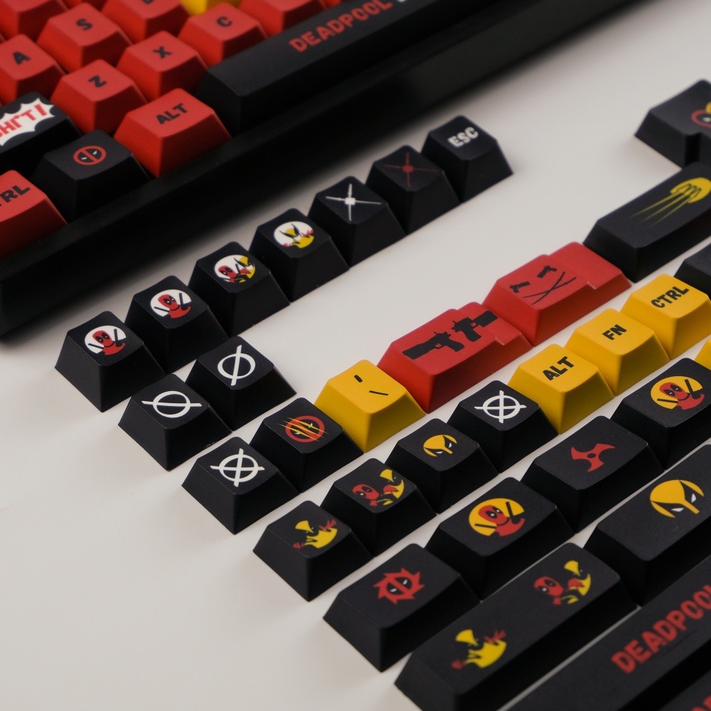 Deadpool & Wolverine Keycap Cherry Profile 140 Keys PBT Five-sided Dye ...
