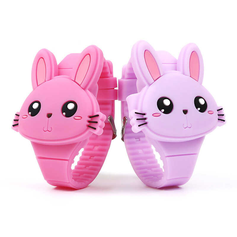 LED Digital Electronic Watch, Girl, Student, Cute Cartoon Rabbit, Cat ...
