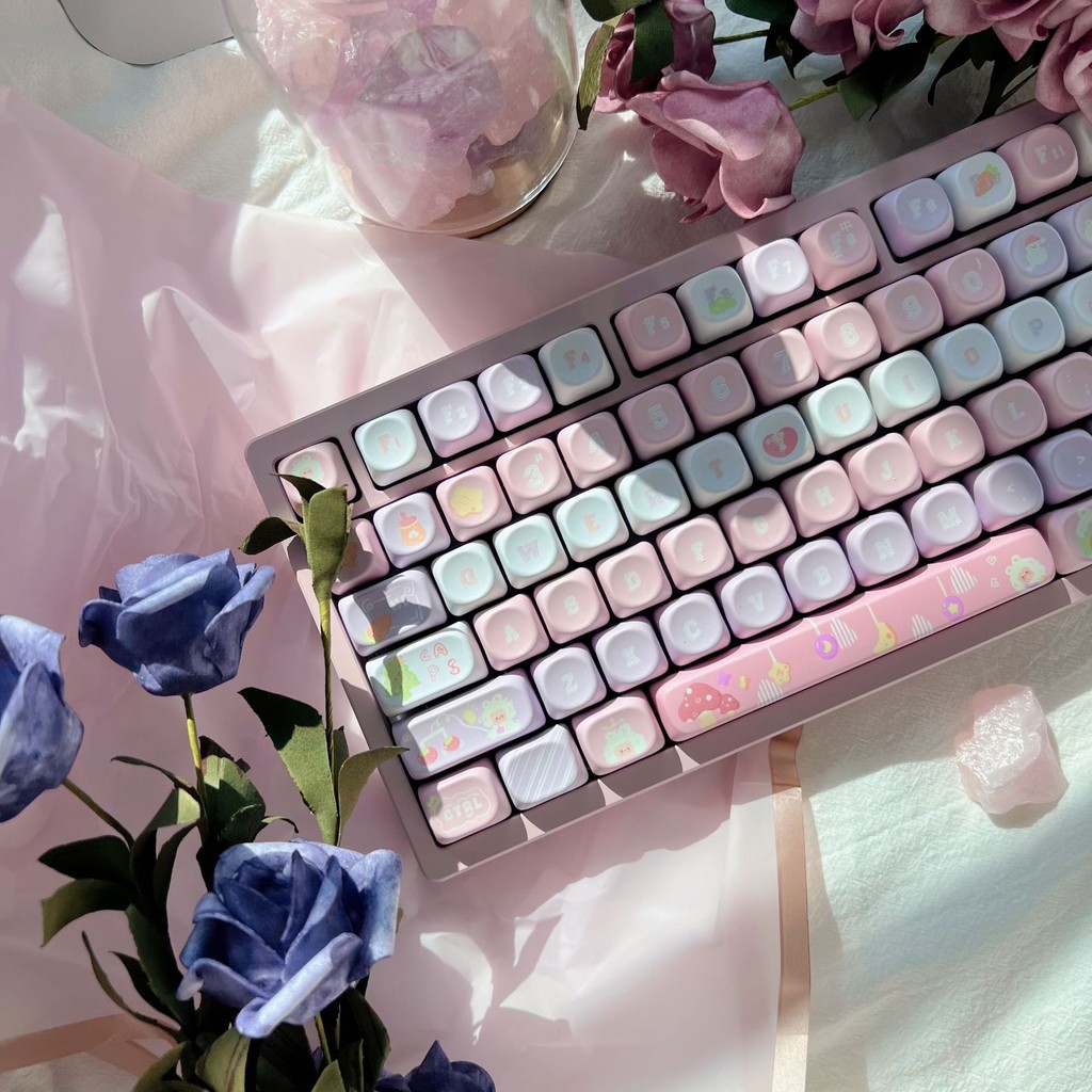 PBT Keycap MOA Milk Sheep Cute Personalized Five Sided Dye Sublimation ...