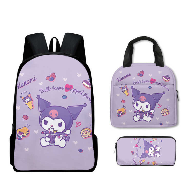 Sanrio Ong Produo: Kuromi Elementary School Backpack, Children's Lunch ...