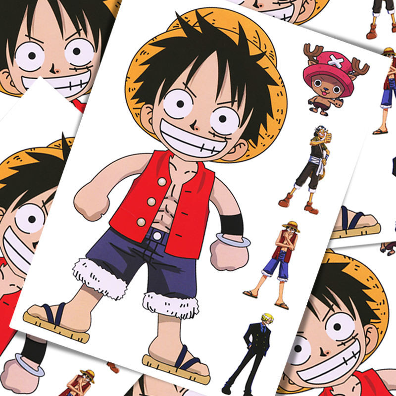 Unique Stickers Japanese Comic One Piece Luffy Cartoon Stickers No Glue ...