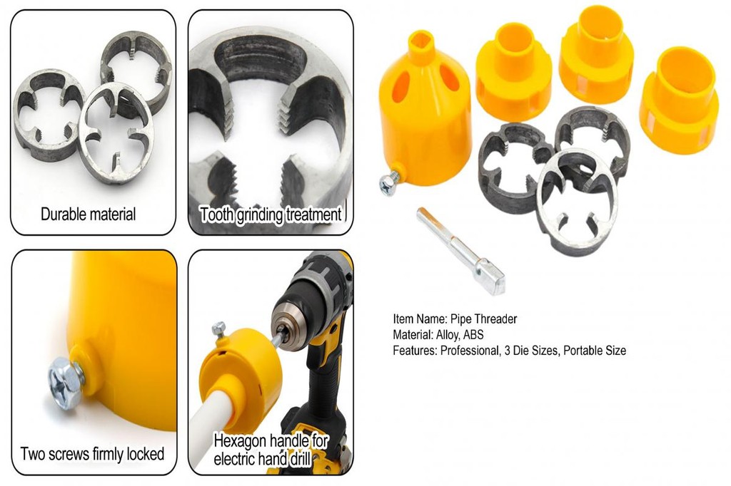 livecity| Water Pipe Threading Machine Pvc Pipe Threading Kit ...