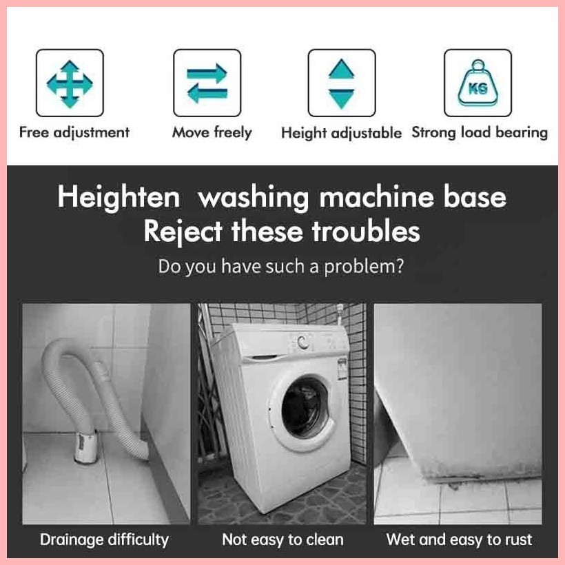 Universal Refrigerator Rack Stand Adjustable Washing Machine Rack Stand ...