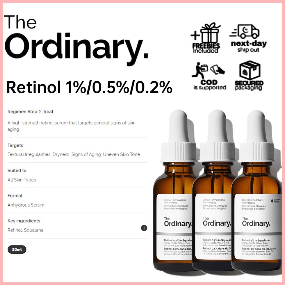 The ordinary Serum [Retinol, Azelaic Acid,Salicylic, Caffeine, Glycolic ...