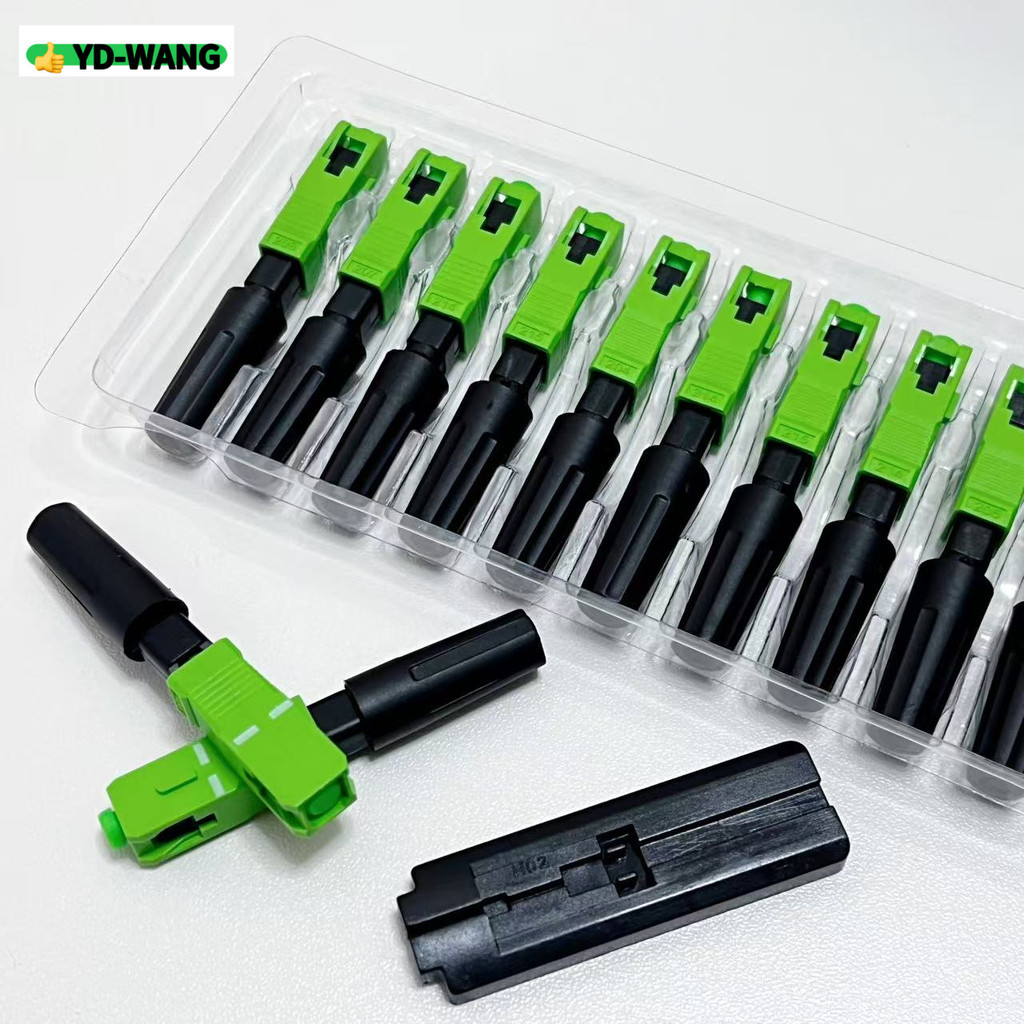50PCS/100PCS FTTH SC APC Fiber Optic Fast Connector quick connector Embedded single-mode SCAPC ...