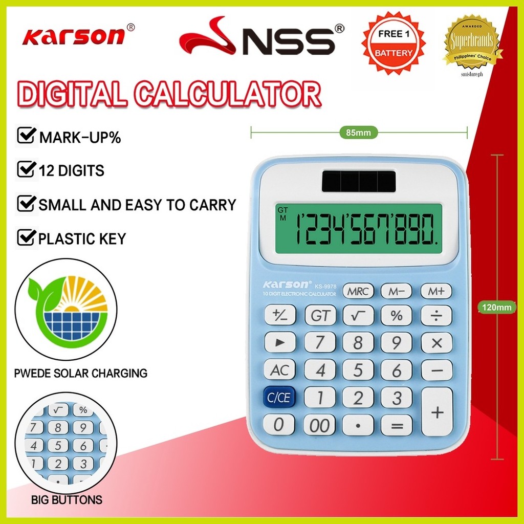 Office and Home Style Calculator - 8-Digit LCD Display - Suitable for ...