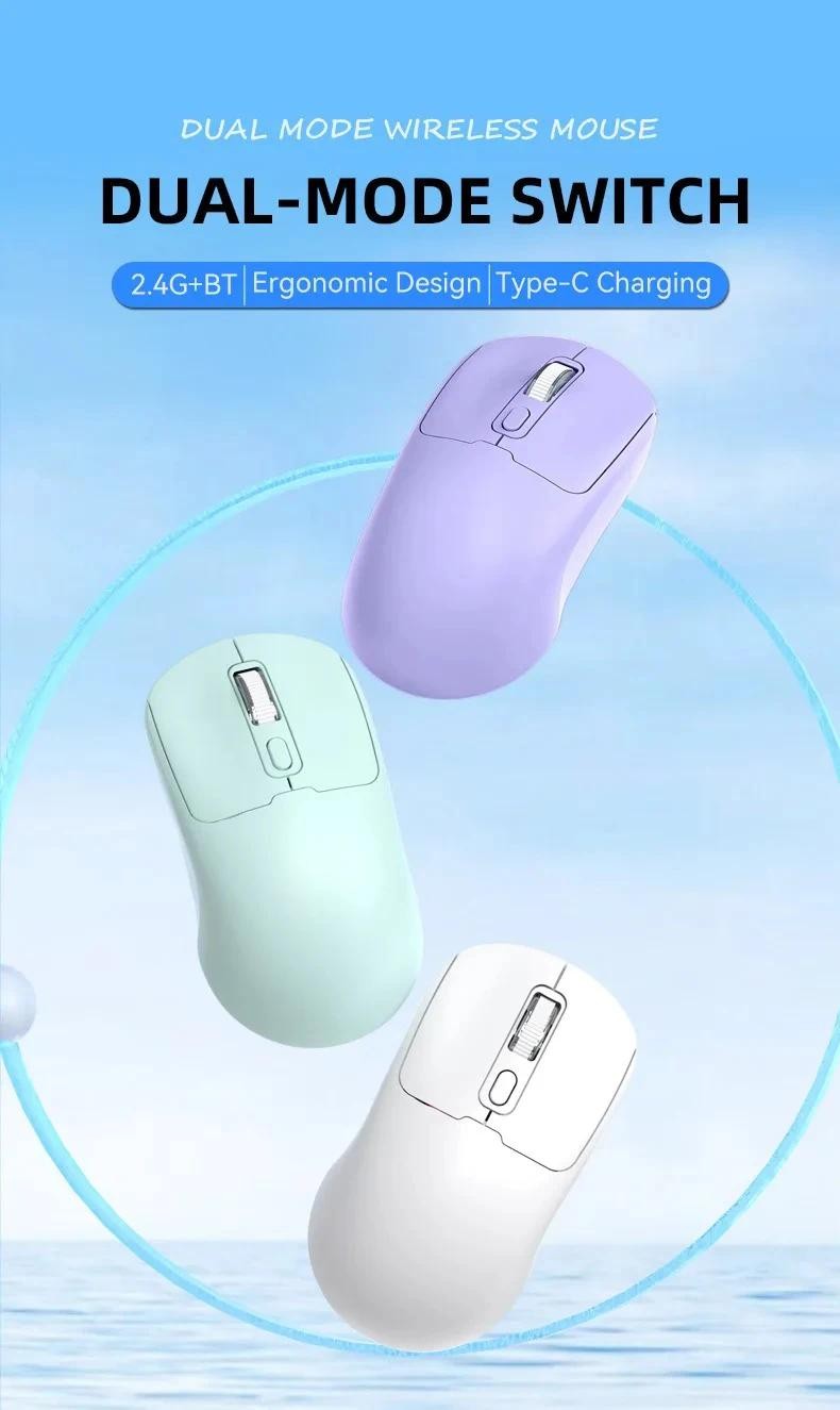 Laptop Bluetooth 5.4 Wireless Mouse,Silent 2.4G Dual Mode Wireless ...