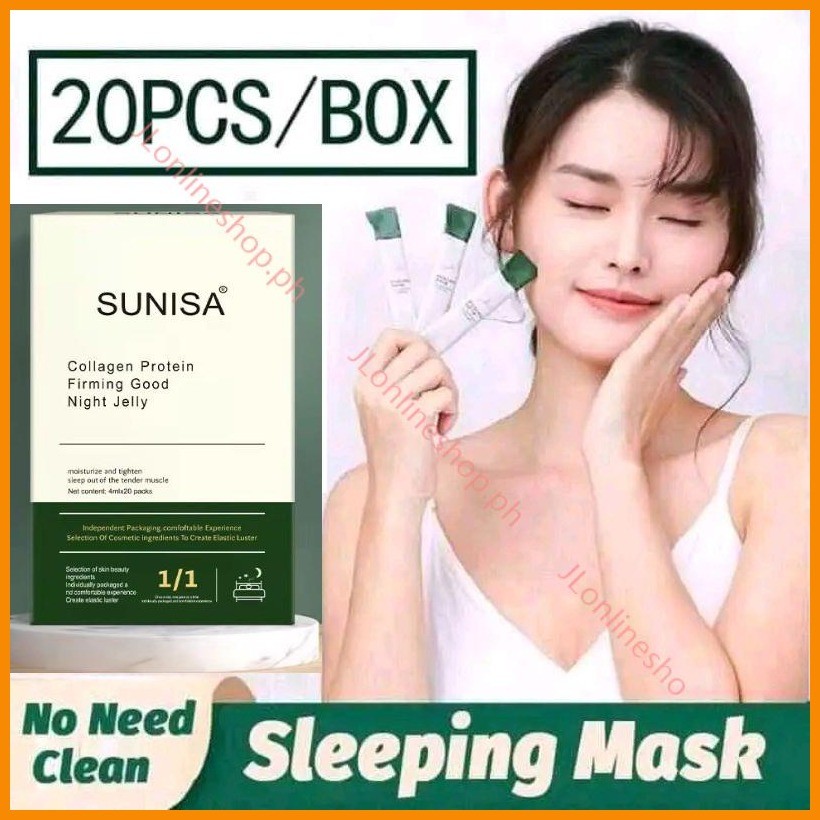 ORIGINAL Sunisa Collagen Firming Sleeping Mask(20sachets) | Shopee ...
