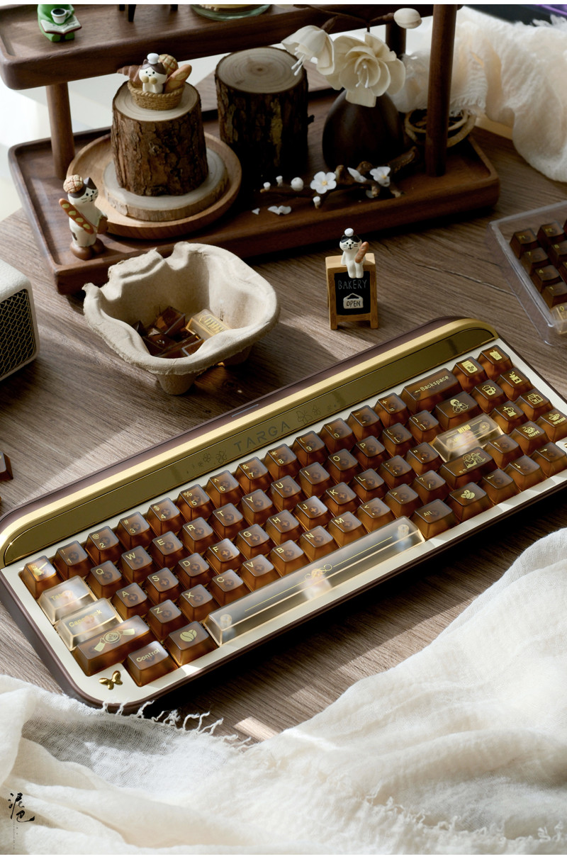 KeyGenius Coffee House Keycaps Foggy Transparent Brown PC Cherry ...