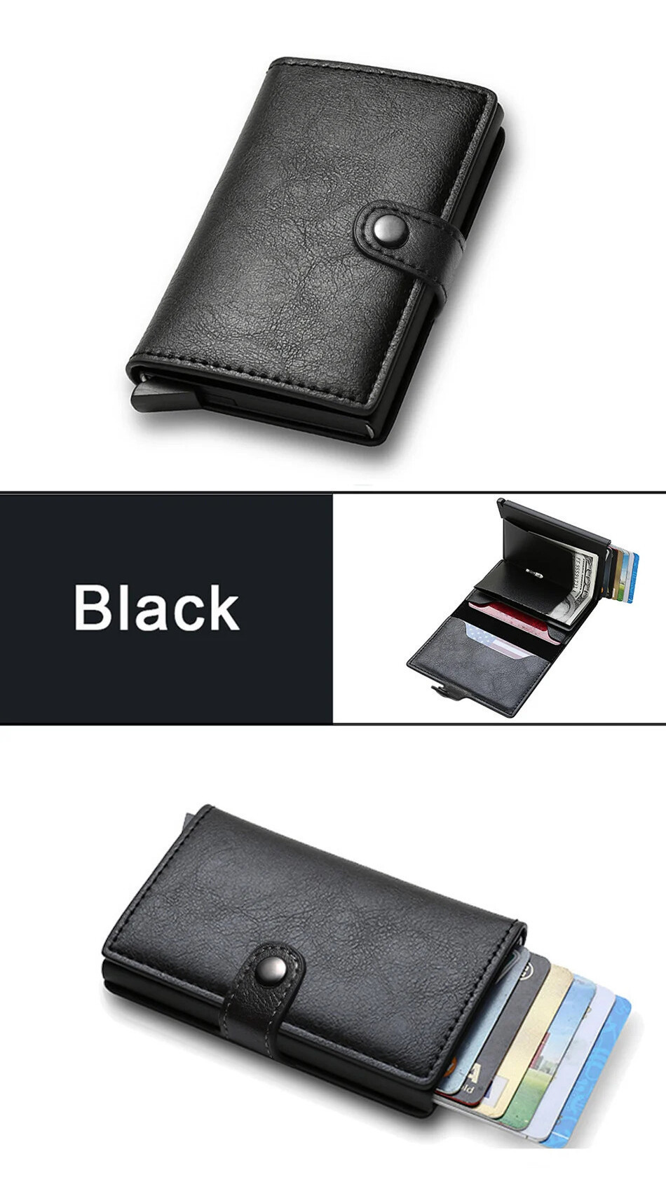 Personalized Name RFID Blocking Wallet for Men Women Thin Slim Pop Up ...