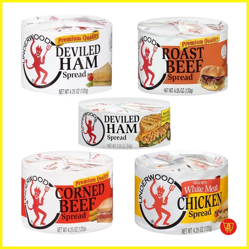 ♠ Underwood Canned Meat Spreads (Deviled Ham, Roast Beef, Corned Beef ...