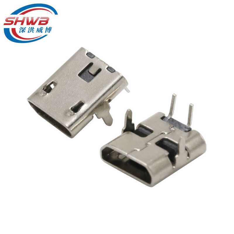 Micro USB connector MICRO 2P female socket with two legs and 90 sockets ...