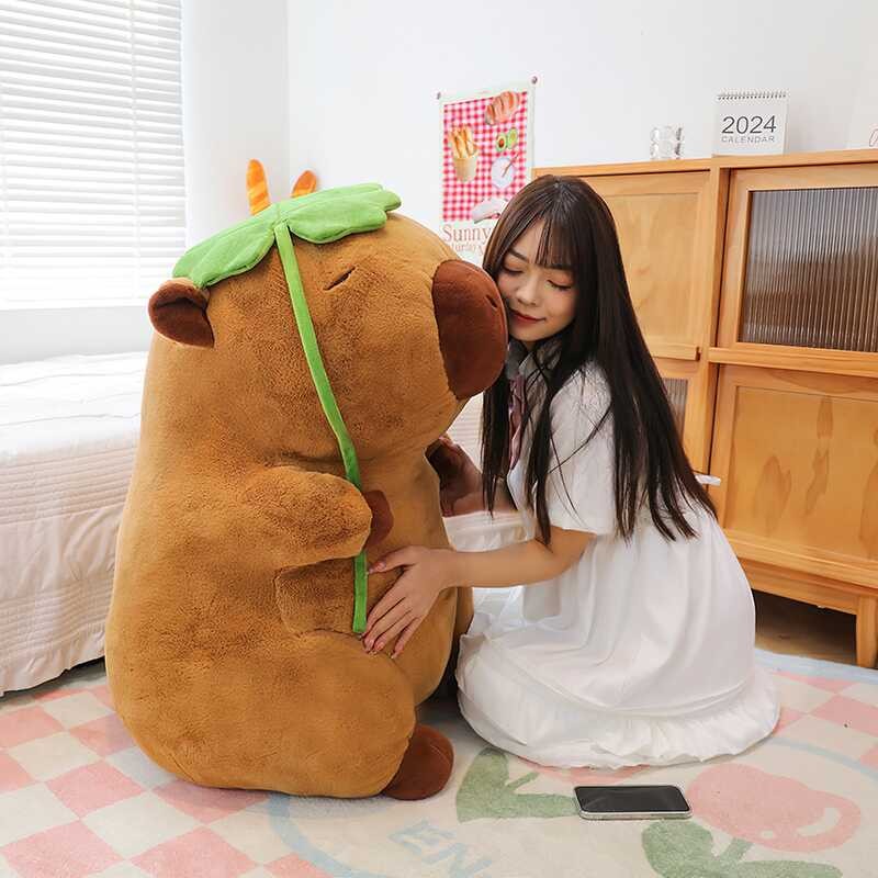 Lotus Cartoon Leaf Capybara Plush Toy Kawaii Simulation Animal Plushies ...