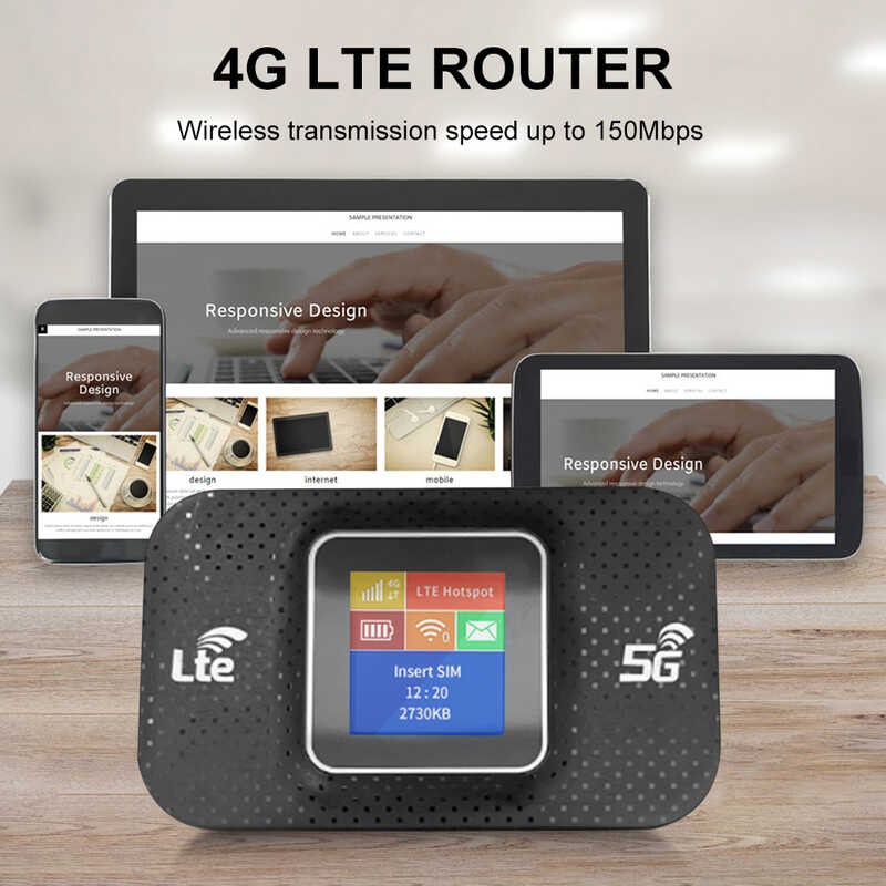 LTE 4G Wireless Internet Router 150Mbps Portable Device Plug&Play ...