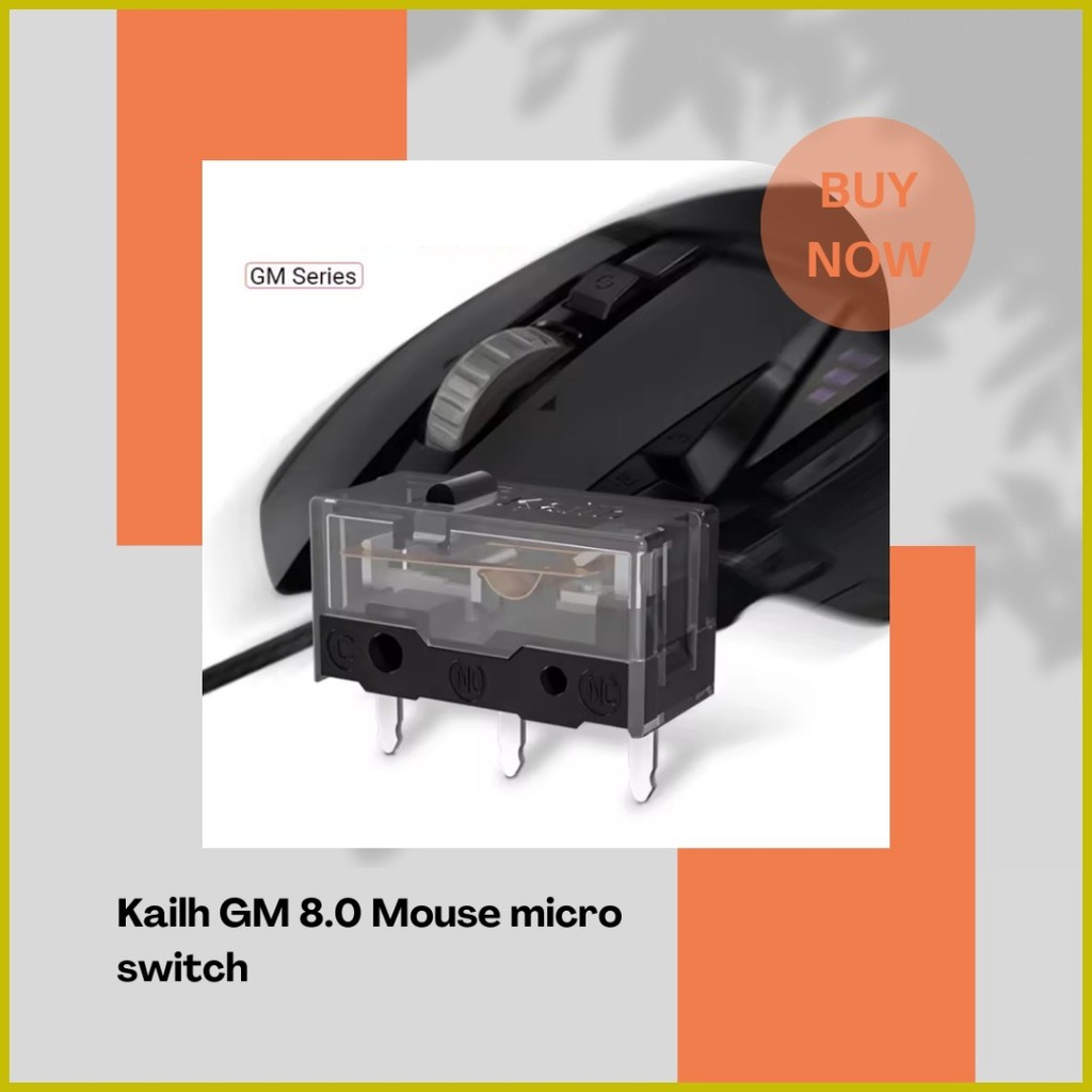 ⊕ Kailh GM 8.0 Mouse micro switch Gold Contactor 80 Million Click Life ...