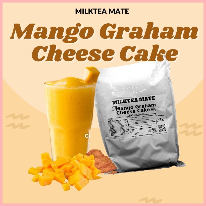 MLKT Mango Graham Cheese Cake Milktea Mate Premium Powder Flavor 1kg ...