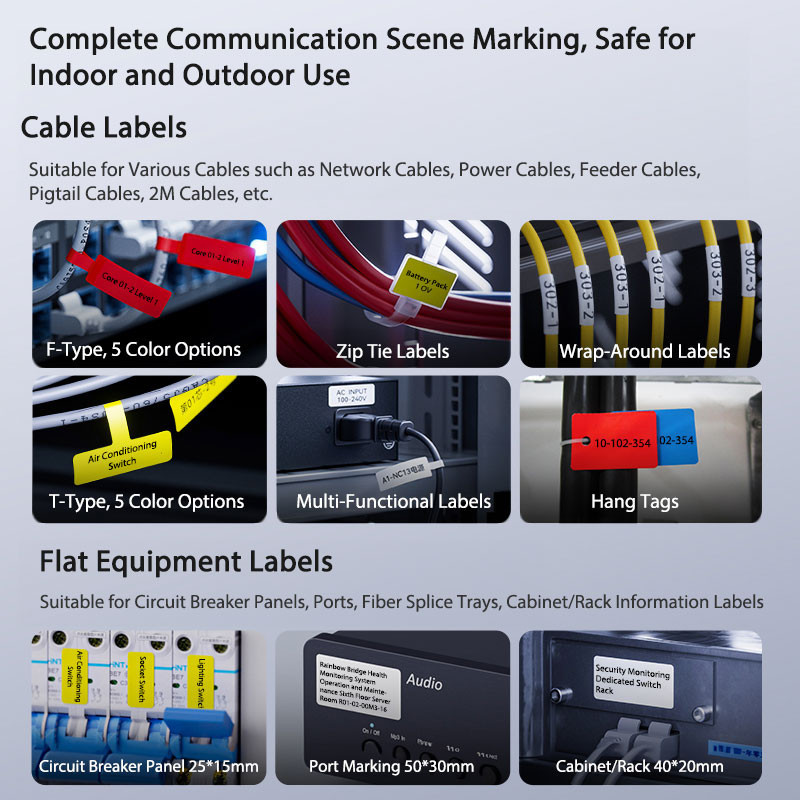 NIIMBOT M2 Office Cable Label Printer, Communication Network/Fiber ...