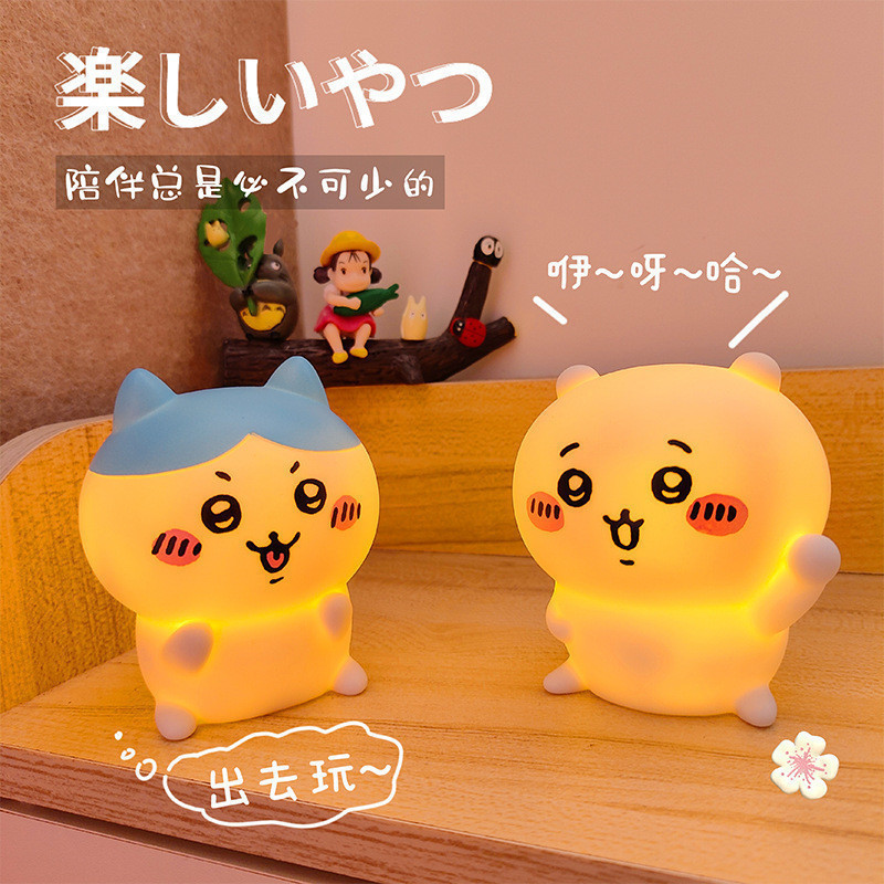 Cute Chiikawa Night Light Cartoon Hachiware Usagi Ornament Lamp ...