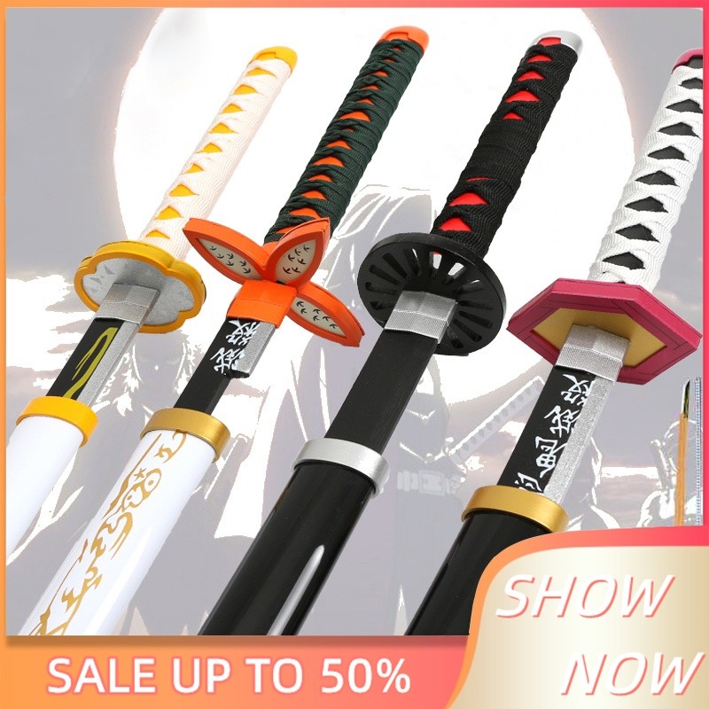Ready Stocks】104cm Katana Demon Slayer Sword Wooden 104cm Samurai Sword ...