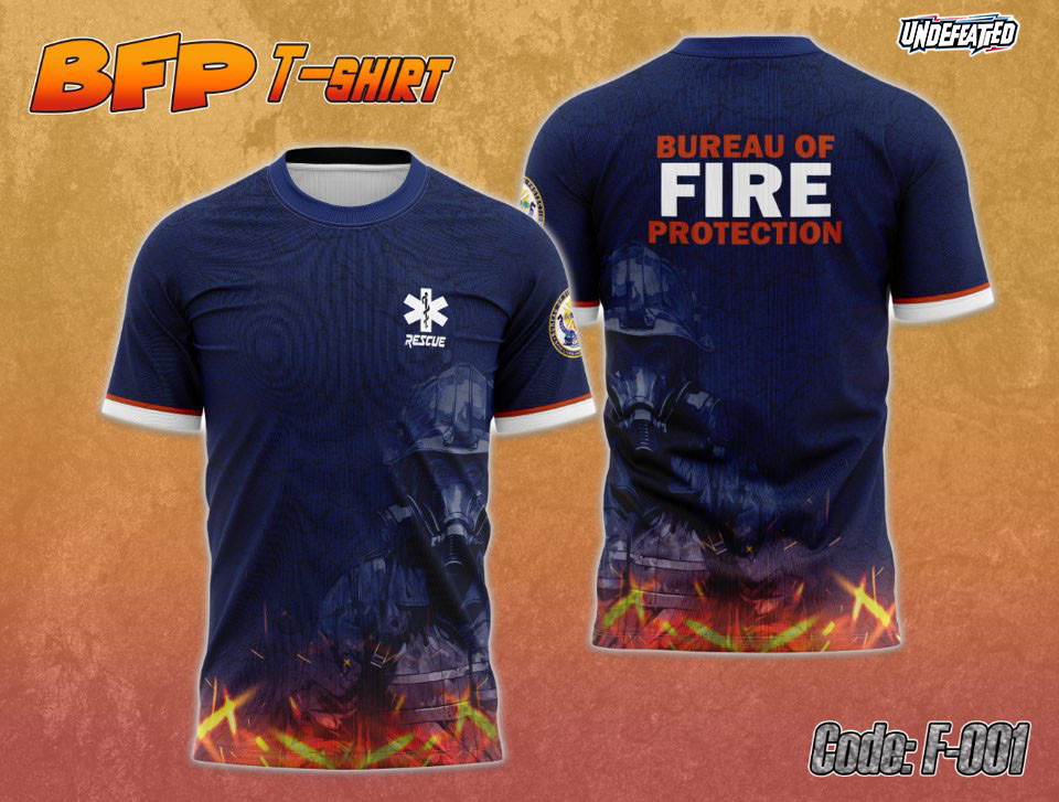 2025 BFP Fire department Shirts Full Sublimation Men and Women Tops ...