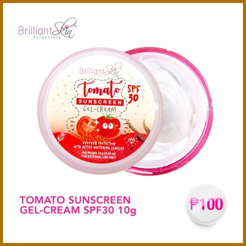 BRILLIANT SKIN ESSENTIALS-Tomato Sunscreen gel-Cream SPF 30 10g | Shopee Philippines
