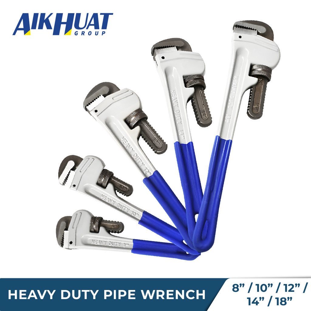 Heavy Duty Pipe Wrench 8-18inch Adjustable Spanner Pliers Type Clamp ...