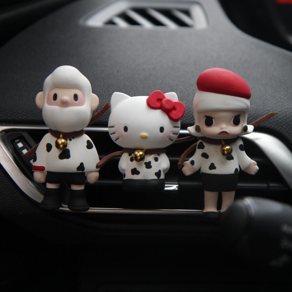 Leopard Print Hello Kitty Car Aroma Fragrance Air Outlet Lasting ...