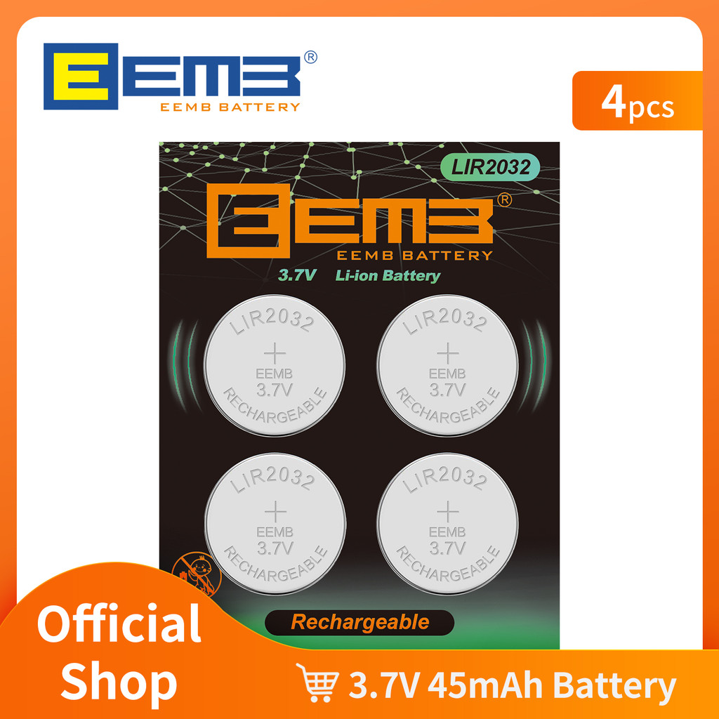 EEMB Lir2032 3.7V 45Mah Button Rechargeable Lithium-Ion Coin Cell For ...