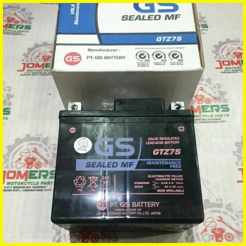 GTZ7S NMAX V2 - AEROX V2 - CLICK 125-150 GS BATTERY MOTORCYCLE ( M FREE ...