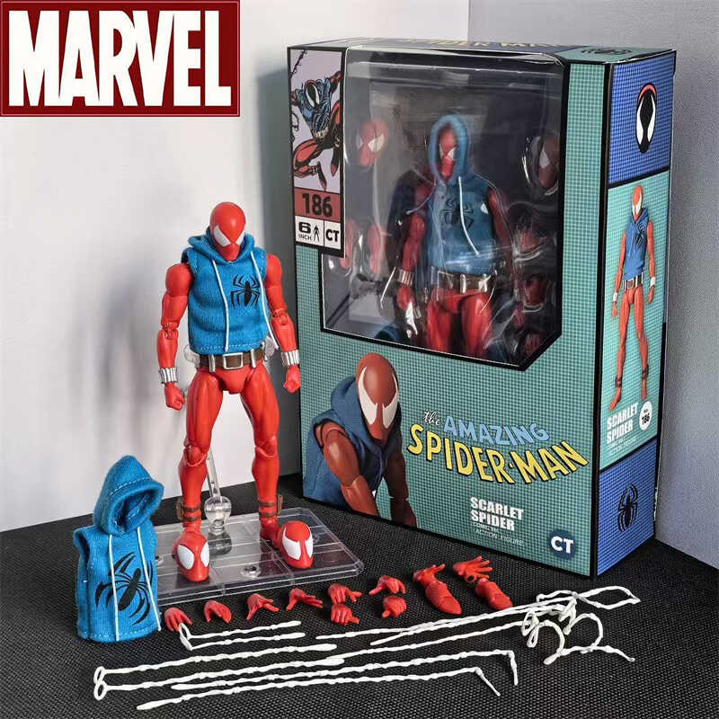 CT KO 186 Scarlet Action Figures Mafex 190 Spider Man Movable Statues ...