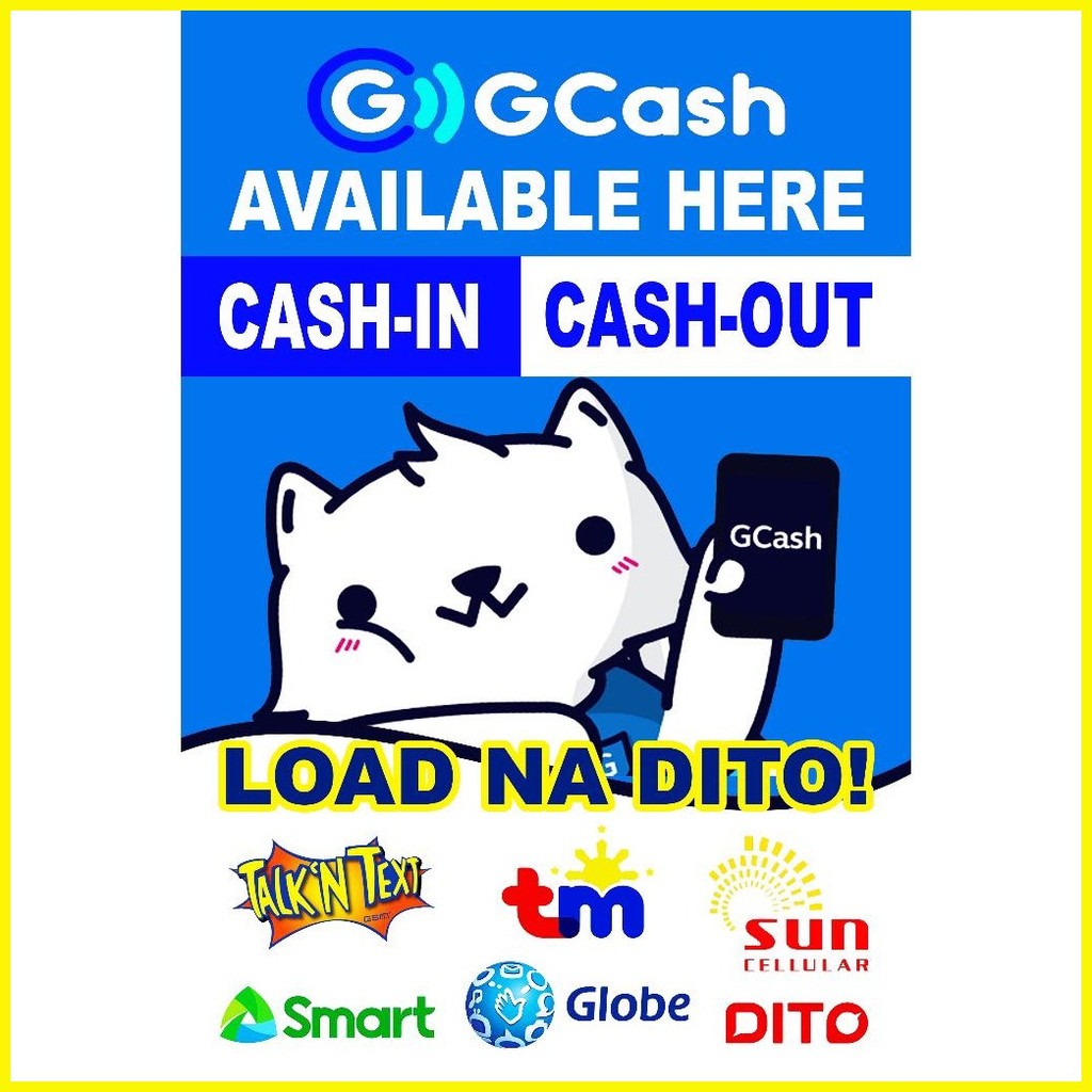 ☃ PVC/LAMINATED SIGNAGE GCASH/LOAD AVAILABLE HERE/ - A4 Size high ...