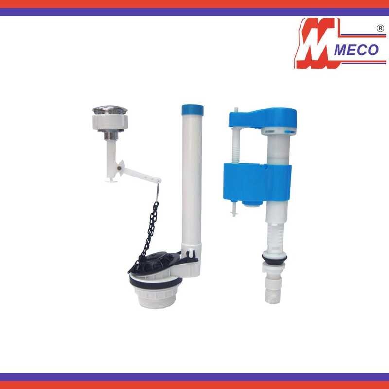 LY MECO Universal Tank Fittings Set Single Flush (Lever Type, Push ...