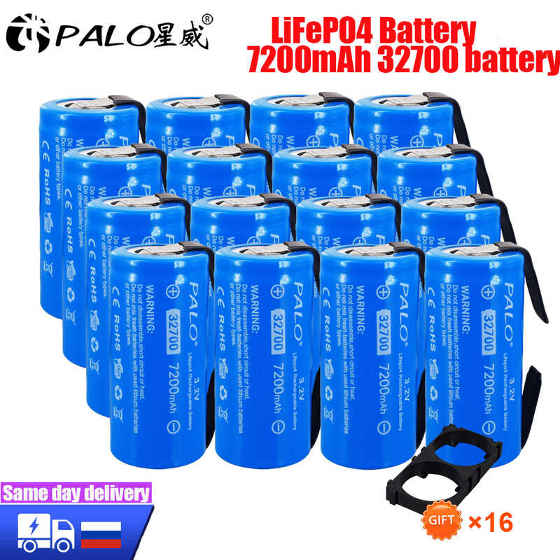 PALO 4 Lifepo4 E1 32700 Baterya 7200Mah 3.2V 35A 55A High Lifepo4 Cell ...