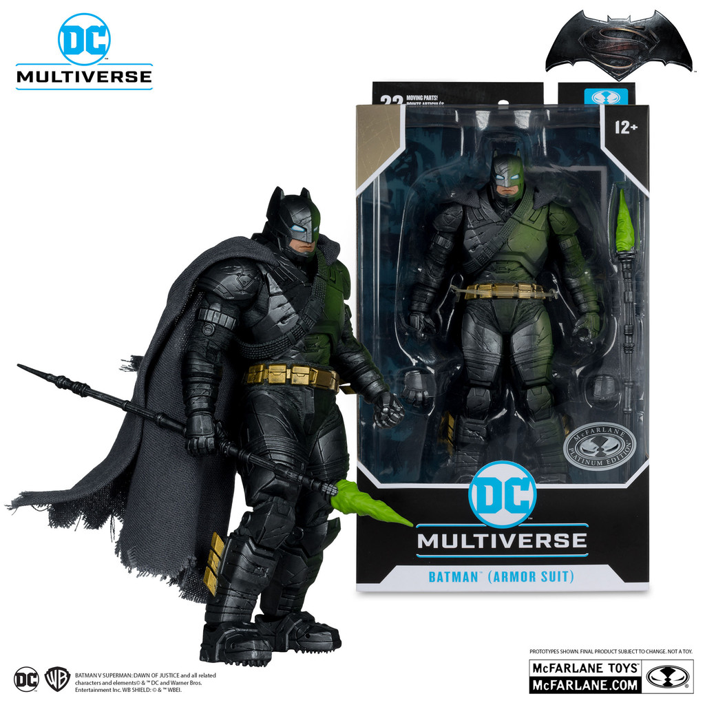 Mcfarlane Dc Variant Version Bvs Batman Armor Suit 7 Inches Shopee