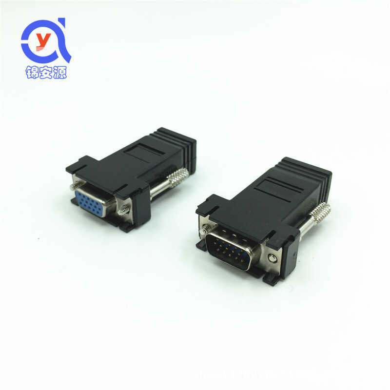 DB15 pin serial port to RJ45 network port extension converter VGA ...