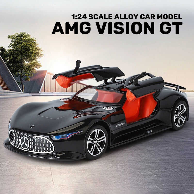 1:24 々 Scale Benz AMG Vision GT Alloy Model Diecast Sound Light Car ...