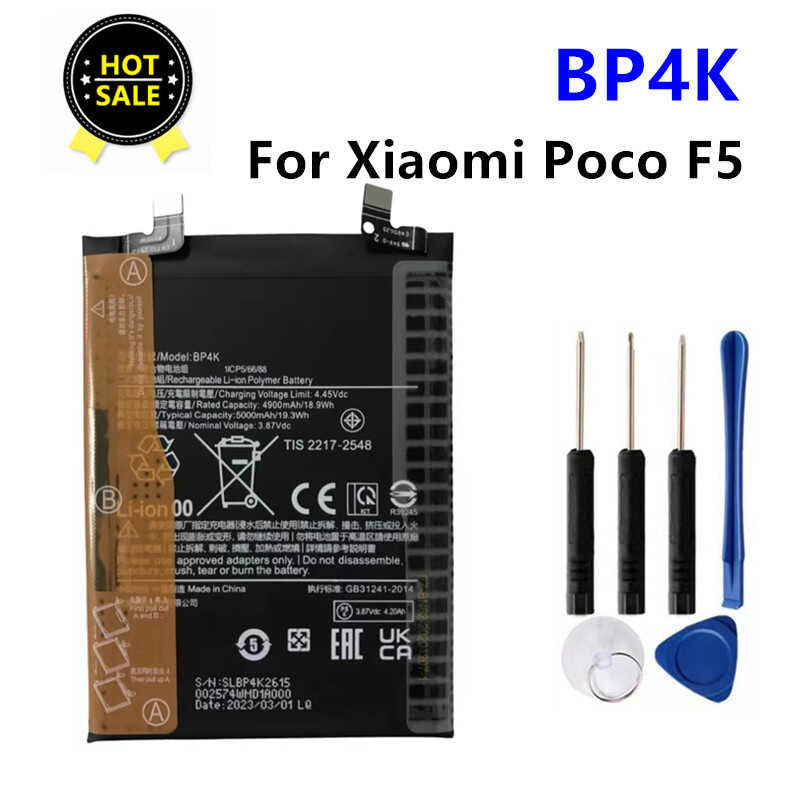 5000mAh High Quality bp4k For Xiaomi POCO F5 Battery BP4K + Free Tools ...