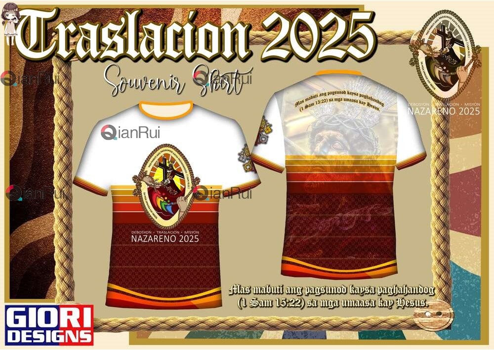 Fully sublimated 3D print TSHIRT nazareno 2025 debosyon traslacion ...