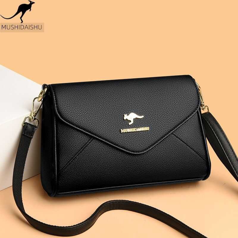 Genuine texture 2023 new crossbody women's small soft leather middle ...