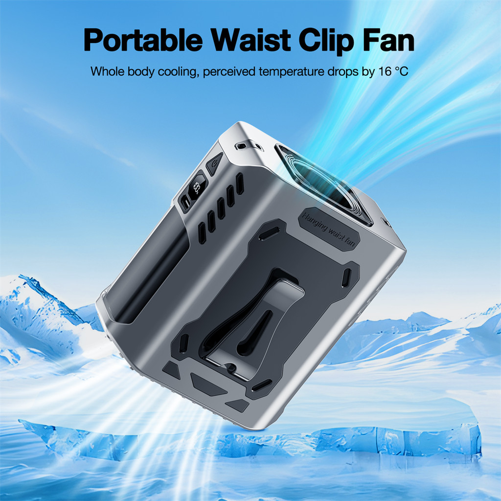 Waist Fan portablle fan Cooling Fan mini fan 3 in 1 Outdoor Fan with 5 ...