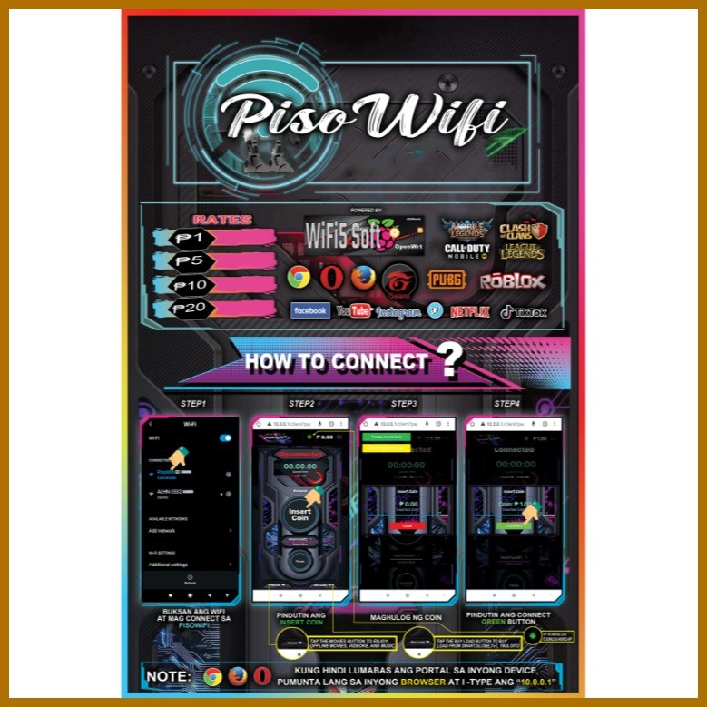 WiFi5-Soft Piso Wifi Tarpaulin 4 Different Designs (READ DISCRIPTION ...