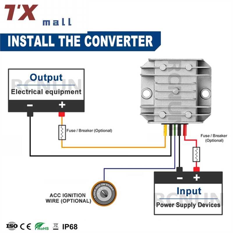 Tx】 \12304; Maliliit Na Size 8-36V Upang 12V 6A Buck Converter Voltage Stabilizer Regulator ...