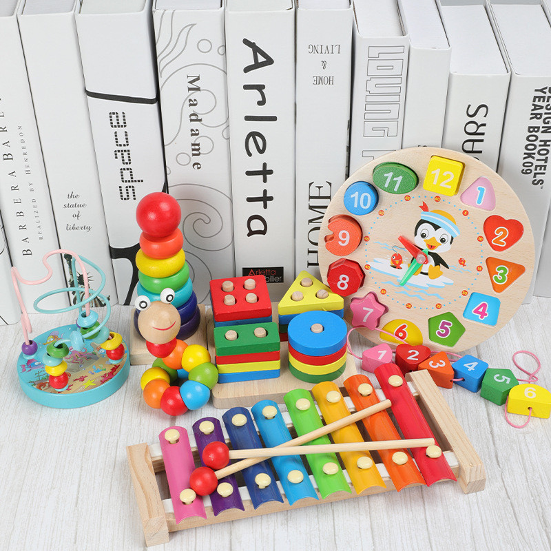 Baby Early Education Toy Mini Bead String Baby Montessori Building ...