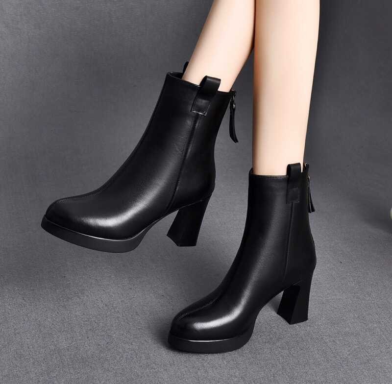 9C Mabuti 2 Maikling Mataas Takong Suot, Katad Plataporma Walang Tubig ...