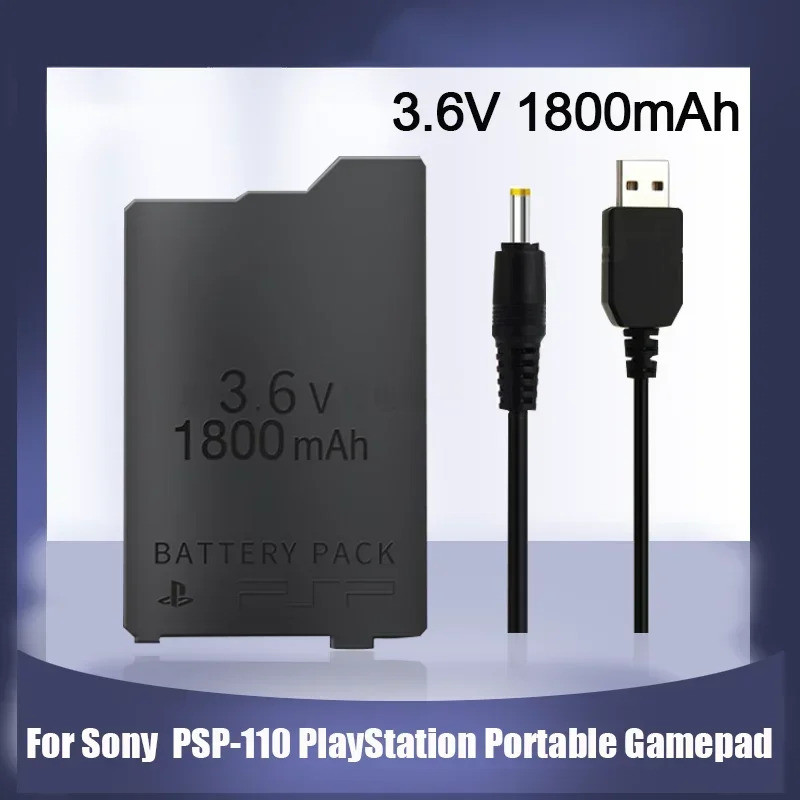 9E5 3.6V 3 1800Mah Lithium Rechargeable Pack For Sony PSP 1000 Psp-110 ...