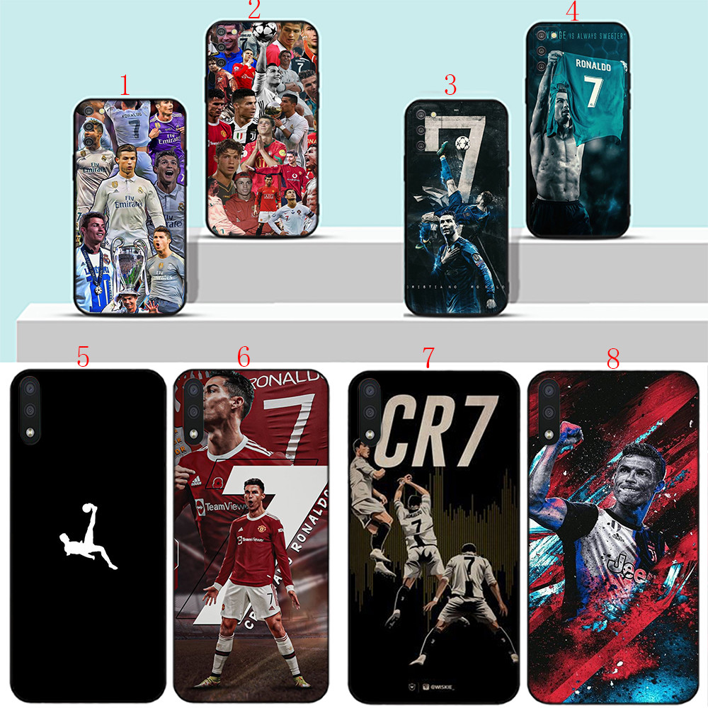 Samsung S22 S23 S30 S24 Plus Ultra G9 football CR7 Soft black phone ...